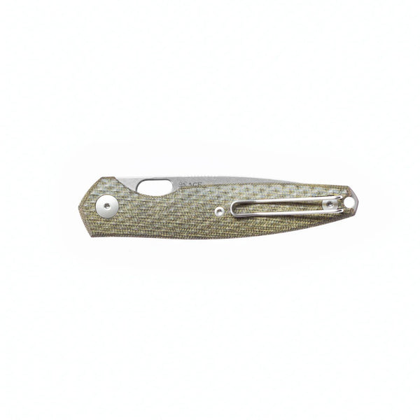 GIANTMOUSE ACE REO – STONEWASH CPM MAGNACUT BLADE – GREEN CANVAS MICAR ...