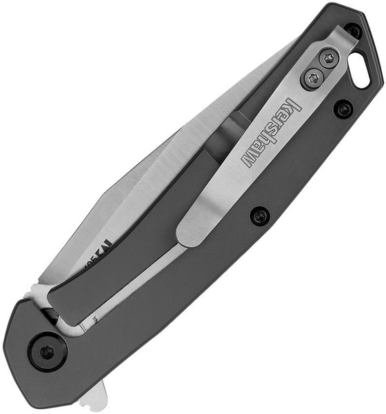 KERSHAW ALIGN 1405 – SATIN 8Cr13MoV CLIP POINT BLADE – GRAY PVD STAINL ...