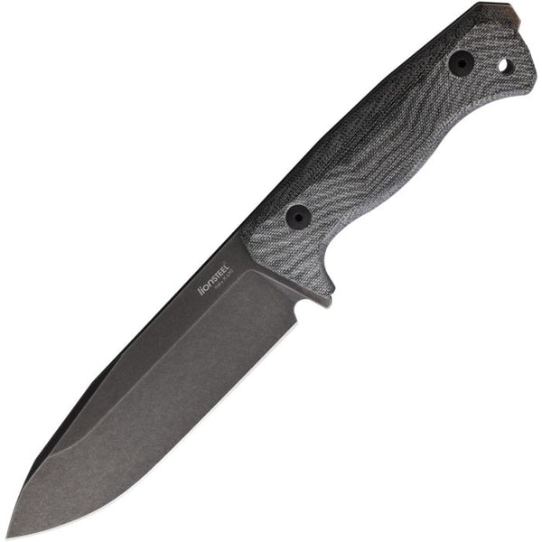LION STEEL LSTT6BCVB T6 CPM 3V STEEL BLACK MICARTA HANDLE FIXED BLADE ...
