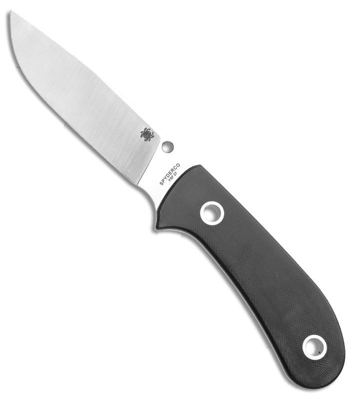 SPYDERCO JUNCTION – BLACK G-10 HANDLE, SATIN PSF27 BLADE, FIXED BLADE ...
