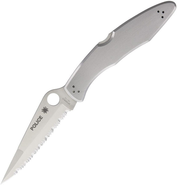 SPYDERCO POLICE MODEL C07S – VG-10 HOLLOW GROUND BLADE, STAINLESS STEE ...